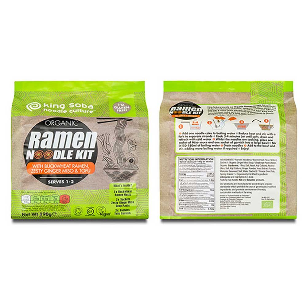 Organic Buckwheat Ramen Noodle Kit - Ginger Miso & Tofu : Infinity ...